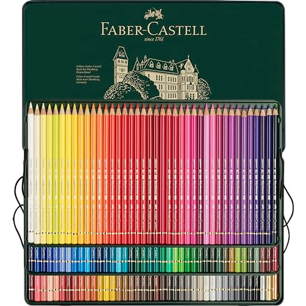 Faber-Castell Polychromos Artists' Color Pencils - Tin of 120 Colors - Premium Quality Artist Pencils