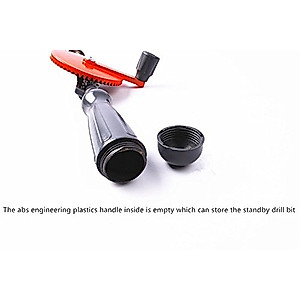 WEICHUAN Manual Hand Drill 3/8-Inch Capacity-Powerful and Speedy, Manual 3/8 inch Mini Hand Drill with Finely Cast Steel Double Pinions Design, 3 Jaw Chucks and Grip Handle