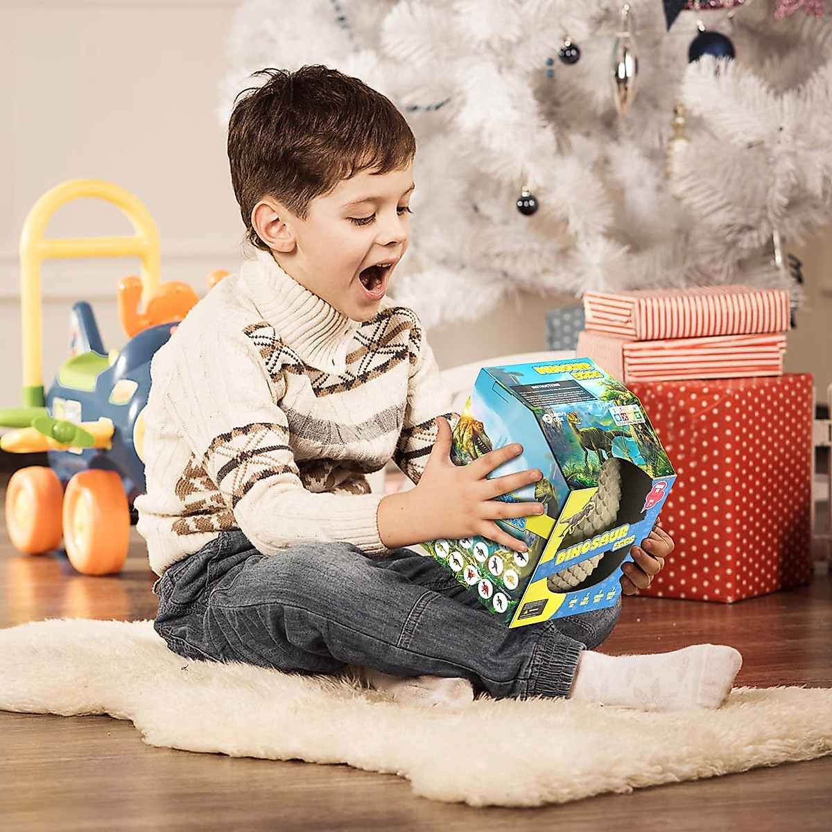 EARTH'SCODE Jumbo Dino Egg Excavation Dig Kit, Archeology Educational Science STEM Toy, Crafts Gift for Kids