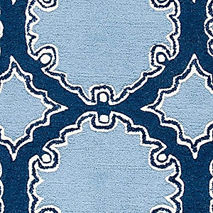 SAFAVIEH Bella Collection 8' x 10' Navy / Blue BEL139B Handmade Premium Wool Area Rug