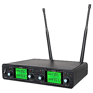 Tbaxo 4 Channel Wireless Microphone System 4 Handheld Mic UHF Karaoke DJ Singing Meeting Party New Wedding Church Conference Speech 3 Years Free Warranty Fixed Frequency Long Range