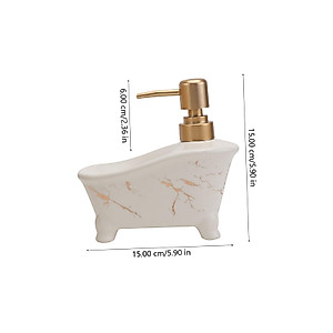 FOMIYES Empty Lotion Sub Bottle 1pc Bottled Storage White Squeeze Bottle Ceramics Hand Plastic Hand Soap Dispenser