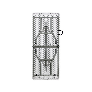 Flash Furniture Kathryn 6-Foot Bi-Fold Granite White Plastic Folding Table