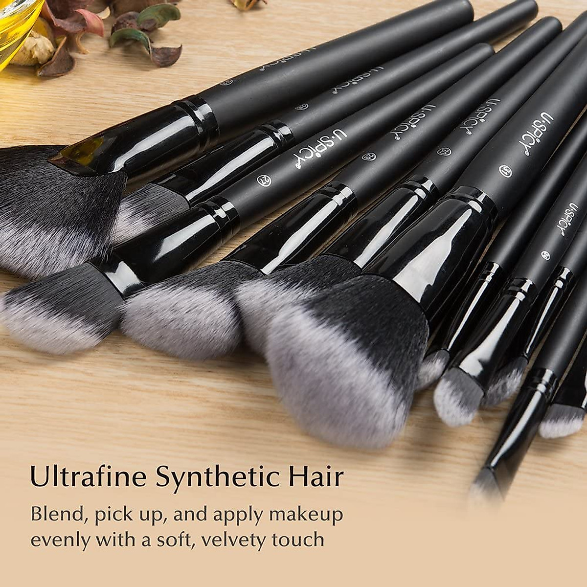 Makeup Brushes, 32 Pcs Premium Synthetic Professional Makeup Brushe Set Essential Cosmetics With Case, Face Eye Shadow Eyeliner Foundation Blush Lip Powder Liquid Cream Blending Brush-Black