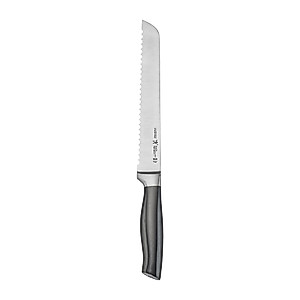 HENCKELS Graphite Razor-Sharp 8-inch Bread Knife, Cake Knife, German Engineered Informed by 100+ Years of Mastery, Gray