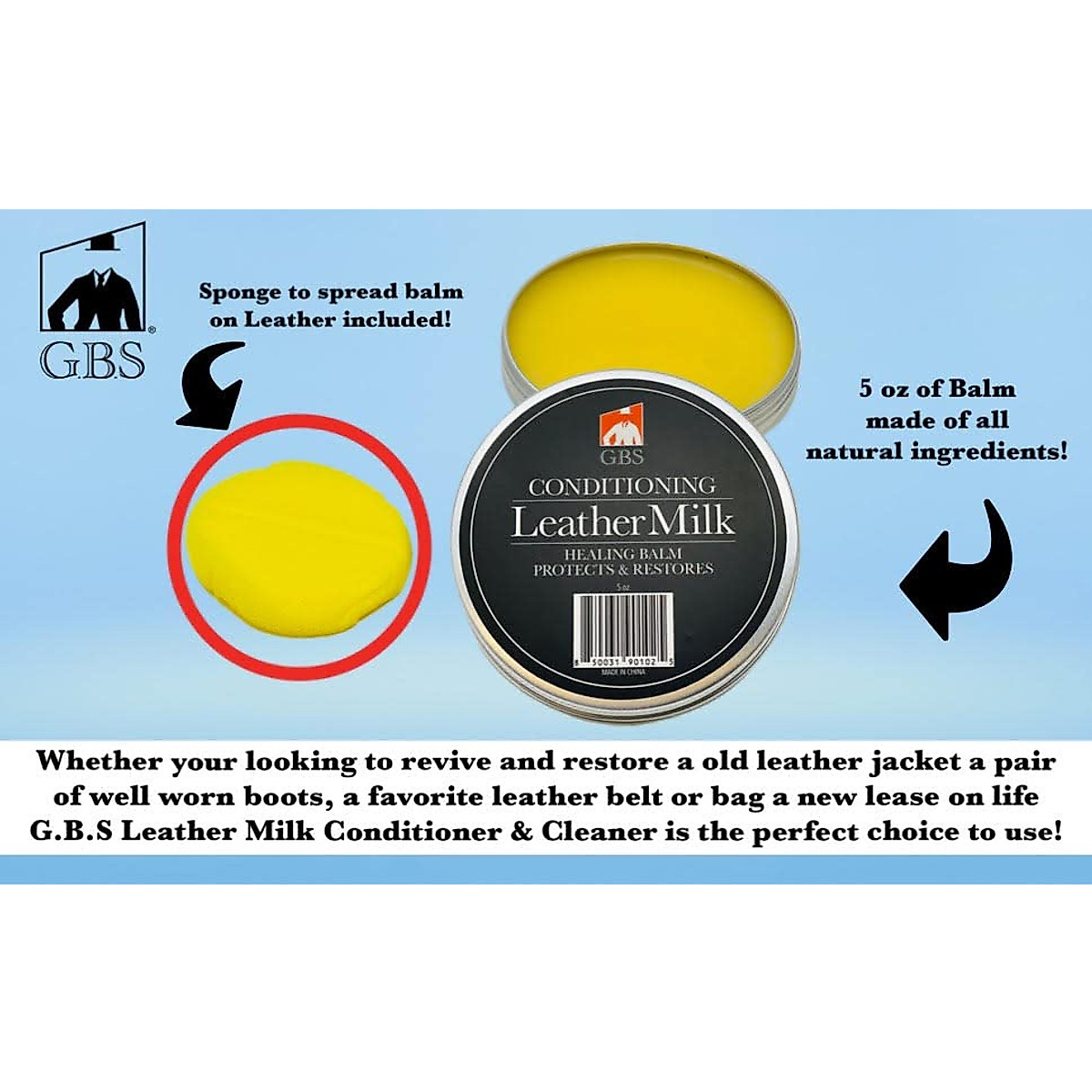 G.B.S Leather Milk Conditioner & Cleaner