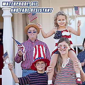 80 Pairs of Independence Day Sports Eye Stickers with Patriotic Designs 4th of July Face Decorations for Patriotic Party,and Eye Strips for Baseball or Field Hockey Sports Used on Game Day