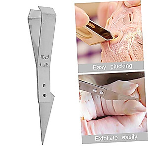 Uonlytech 10pcs Hair Puller Fish Bone Remover Pig Hair Tweezers Grilling Tools Seafood Tools Wool Puller for Kitchen Bone Pluck Tweezers Chicken Hair Tweezers Fishbone Pliers Silver Boneless