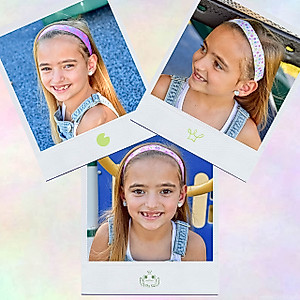 FROG SAC 5 Cute Headbands for Girls, Adjustable Non Slip Little Girl Hair Accessories, Stretch Elastic Kids Hair Bands, Headband Birthday Party Favors Pack, Butterfly Princess Heart Floral Hairbands