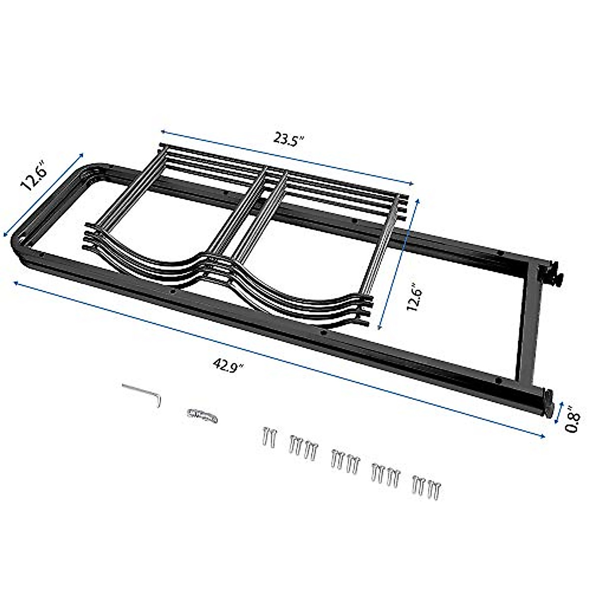 UMORNING 5 Gallon Water Bottle Holder, 4-Tier Water Bottle Rack for 8 Bottles Heavy Duty Detachable Kitchen Organization and Storage Shelf, Black