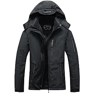 SUOKENI Women's Waterproof Warm Winter Snow Coat Hooded Raincoat Ski Snowboarding Jacket