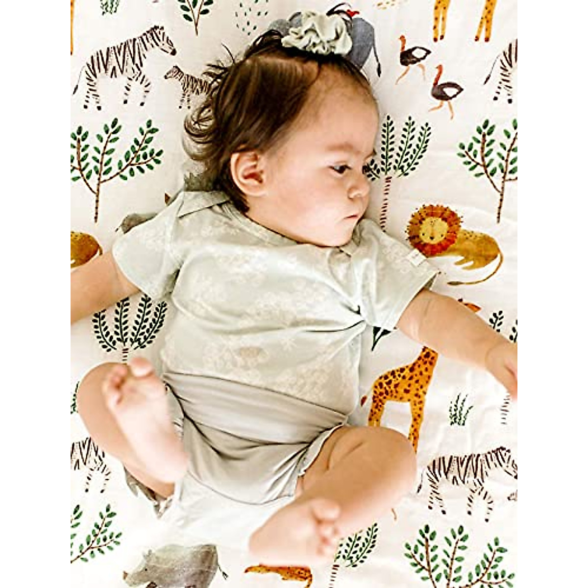 Loulou Lollipop Soft Baby Swaddle Blanket Muslin Wrap Receiving Blanket for Newborn to Toddler Girl and Boy, Large 47” by 47” - Safari Jungle…