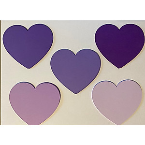30 Count Purple Heart Cut Outs, Heart Die Cuts, Valentine Confetti, Valentine Cutouts, Valentine Die Cuts, Wedding Die Cuts, 3 3/4 Inch