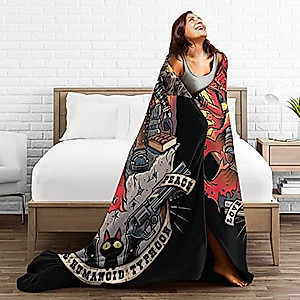 Trigun Soft Flannel Fleece Blanket Plush Fuzzy Throw Blankets for Bed Couch Living Room 60"x50"