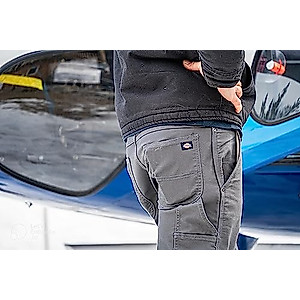 Dickies Men's Relaxed Fit Straight-Leg Duck Carpenter Jean, Slate, 34W x 30L