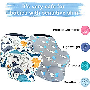 Car seat Covers for Baby Boys and Girls,2-Piece Set of Nursing Covers by Salustar