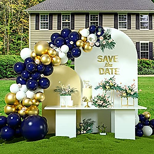 TUPARKA 102 Pcs Navy Blue Balloons Garland Arch Kit Matte Navy Blue Balloon Different Sizes 5 10 12 18 Inch Dark Blue Party Balloons for Birthday Bride Baby Shower Wedding Party Decorations