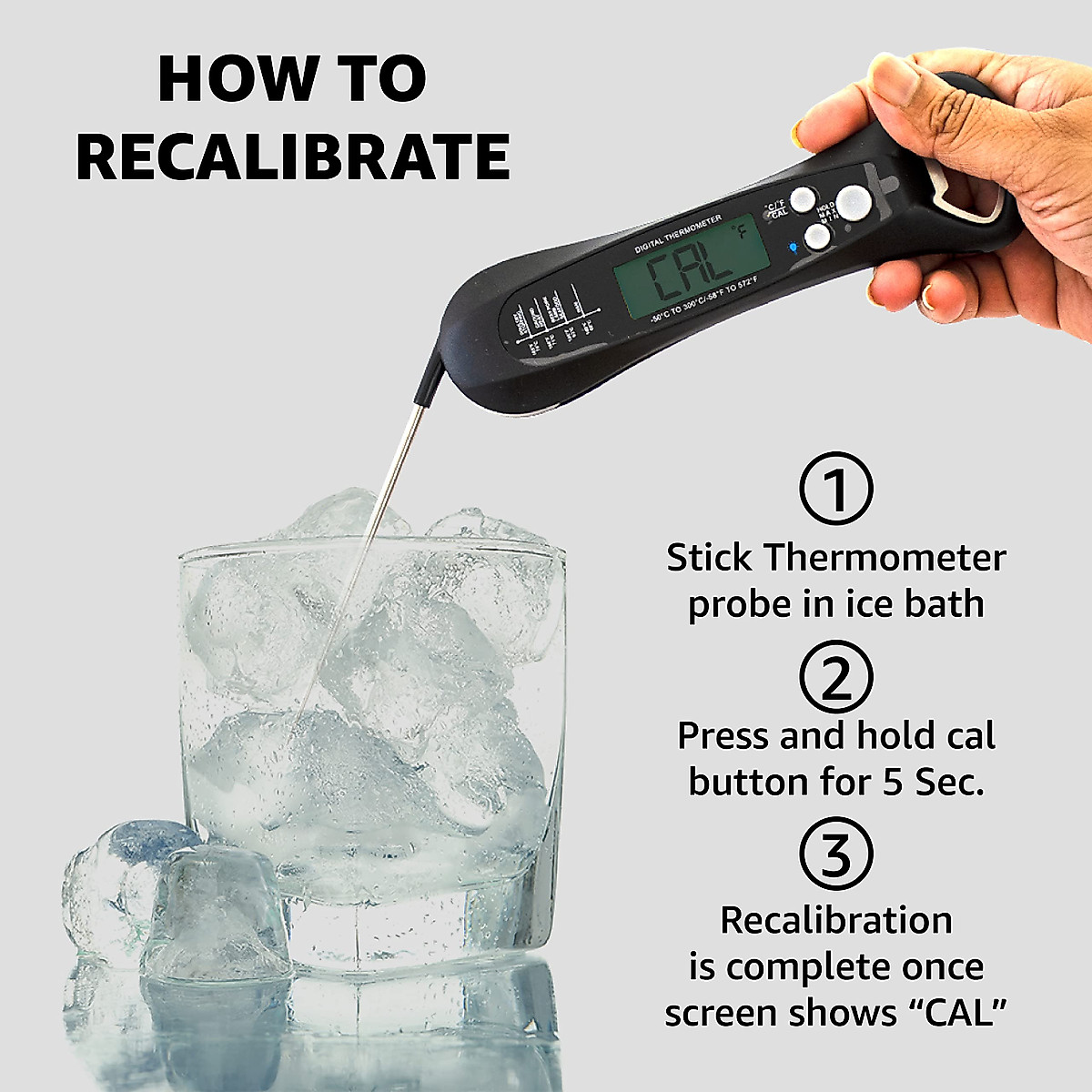 Genesis IMPEX Instant Read Meat Thermometer for Grill & Cooking, Digital Waterproof Kitchen Food Thermometer, Ultra Fast with Backlight Calibration, Foldable Probe Deep Fry, BBQ, and Roast Turkey