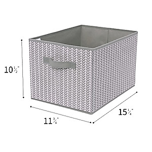 GRANNY SAYS Bundle of 3-Pack Cloth Storage Boxes & 2-Pack Wicker Shelf Baskets