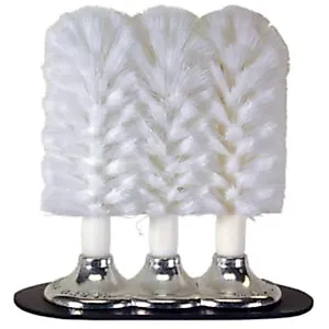 Spill-Stop 543-00 Glass Washer, Triple Glass Brush, Rubber Suction, Solid cast Base, Made in USA, 9" x 4-1/2" x 8-1/2"H