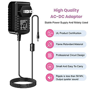 Guitar Pedal Power Supply Adapter 9V DC 1A Tip Negative 5 Way Daisy Chain Cables for Electronic Guitar Effect Pedal