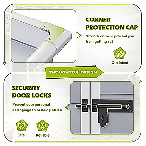 Homall Resin Outdoor Storage Shed, 5X 4 FT Garden Tool Sheds & Outdoor Storage House with Single Lockable Door for Backyard Garden Patio Lawn