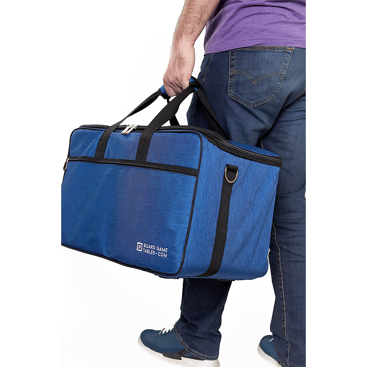 Board Game Bag - [Backpack/Shoulder Strap/Luggage Slip] - Padded Board Game Carrier (Royal Blue)