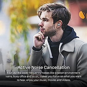 TOZO NC9 Plus Hybrid Active Noise Cancelling Wireless Earbuds, in Ear Headphones IPX6 Waterproof Bluetooth 5.0 Stereo Earphones, Immersive Sound Premium Deep Bass Headset, Black