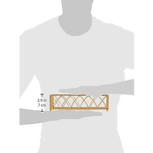 Boston International Arch Design Guest Towel Napkin Holder Caddy, 9 x 5.25-Inches, Gold Leaf