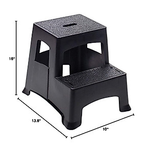 Tricam TRP-2 2STEPS 325LB Step Stool, Black