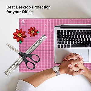 KC GLOBAL A1 (36"x24") Self-Healing Cutting Mat (Pink) - Sturdy, Reversible, Eco-Friendly, Non-Slip. Premium Desk Mat for Crafters, Quilters, and Hobbyist