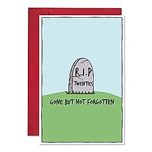 Ogeby Funny 30th Birthday Card for Him Her, Sarcastic Thirty Bday Card Gift, RIP Twenties Gone But Not Forgotten