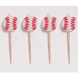 All-Star Baseball Birthday Candles, 4ct
