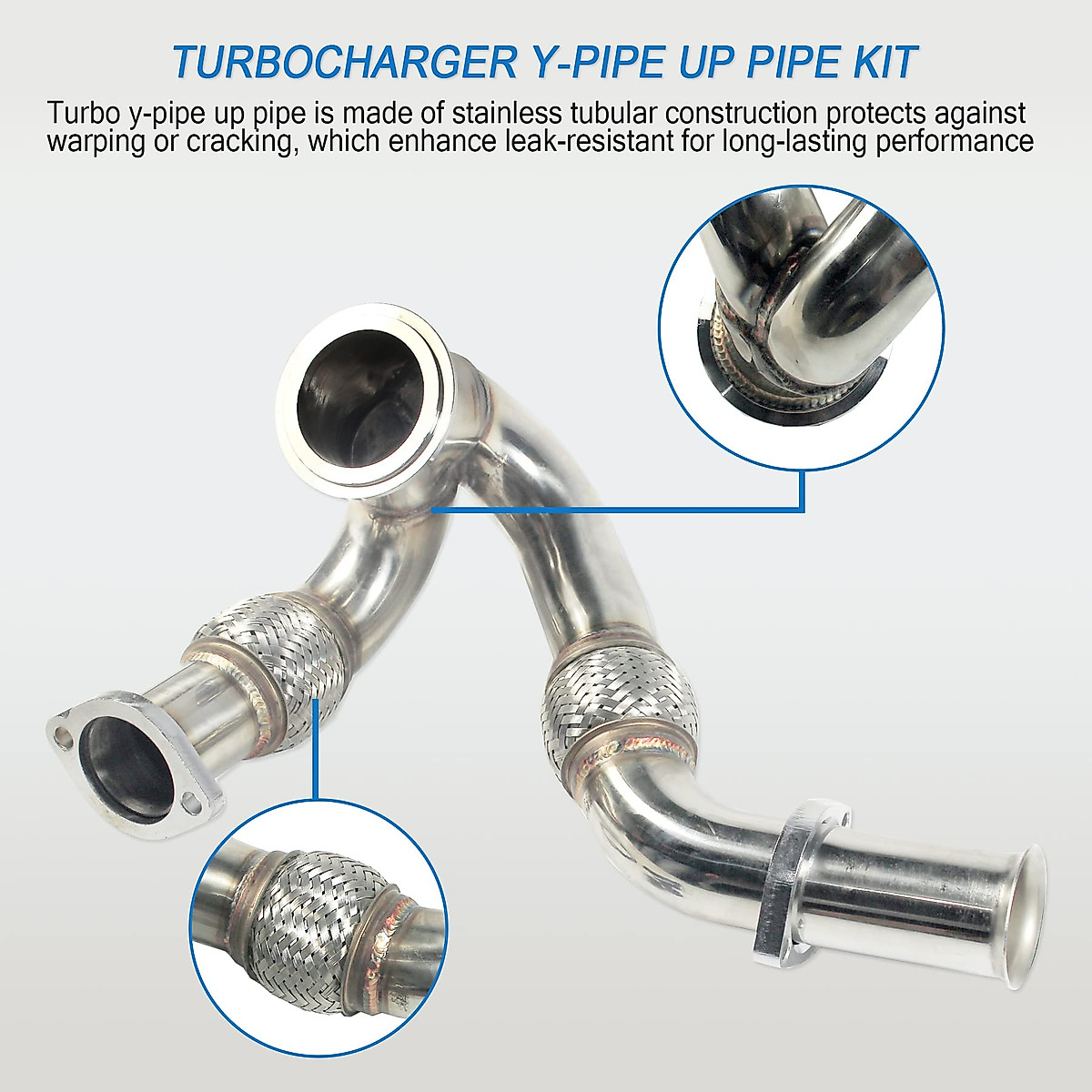 JDMSPEED New Turbocharger Y-Pipe Up Pipe Kit With Gasket Replacement For Ford 6.0L Diesel 2003-2007 Replaces# 5C3Z6K854CA 679-011 679-012 1846581C1