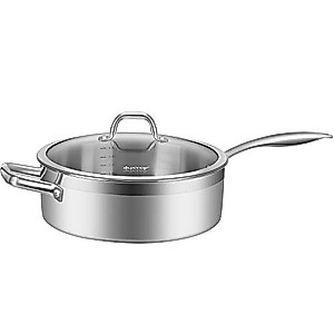 Duxtop Professional Stainless-steel Induction Ready Cookware Impact-bonded Technology (5.5 Qt Saute Pan)