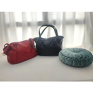 Extra Large Purses for Women Oversized Slouchy Bag Black Handbag Women Multi-pockets Hobo Tote Soft Faux Leather Braided Shoulder Pocketbooks-Black