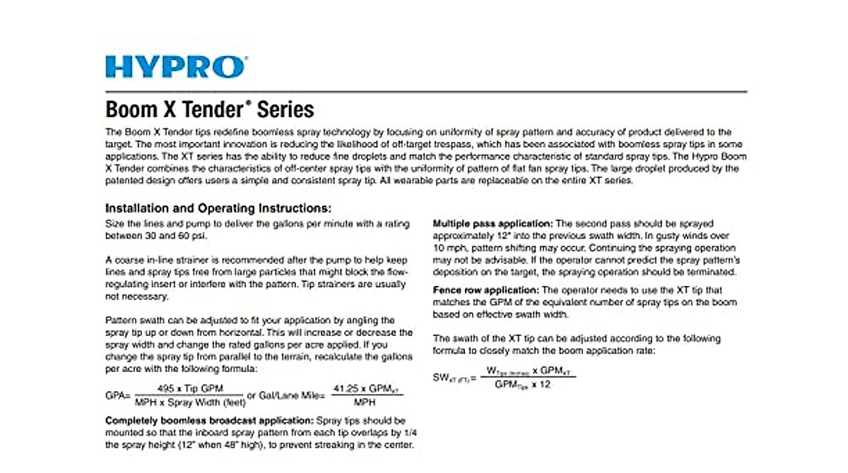 HYPRO Hypro XT024-GIOKIT X Tender Boomless Yellow Nozzle Part Kit — 🛍️ ...