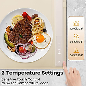 Beauty Star Food Warming Mat, Portable Food Warmer for Kitchen Countertop, Electric Heating Roll Up Tray for Buffet, Dish Heater Pads for Parties, Buffet, Get-Togethers, Flameless and Safer