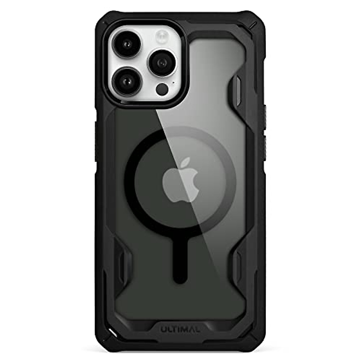 ULTIMAL Case Designed for iPhone 13 Pro Max 6.7 Inch, Rugged Military Cover with Lightweight Sporty Design, Slim Shockproof Bumper Case Compatible with Magsafe (Black/Black, for 13 pro max)