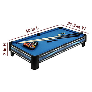Hathaway Breakout 40-in Tabletop Pool Table, Blue