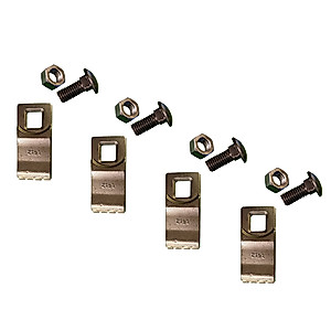 4 - Square Hole Replacement Carbide Auger Teeth w/Hardware - L13-G558