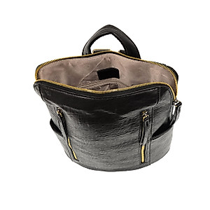 Joy Susan Black Raegan Double Zip Backpack