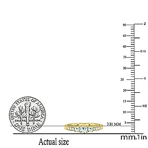 Dazzlingrock Collection Round Aquamarine & Round White Diamond Ladies Three Stone Engagement Ring | 10K Yellow Gold, Size 6.5