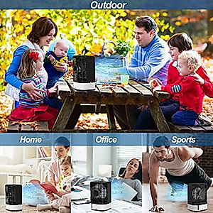Portable Air Conditioners AC - Mini Air Conditioner, Personal Air Conditioner, 4000mAh Battery for Camping, Car, with Remote Control Night Light & Timing