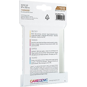 Matte Board Game Sleeves | Pack of 80 Matte Sleeves | 67 by 103 mm Card Sleeves Optimized for Use with 7 Wonders | Premium Card Protection | FFG Brown Color Code | Made by Gamegenic