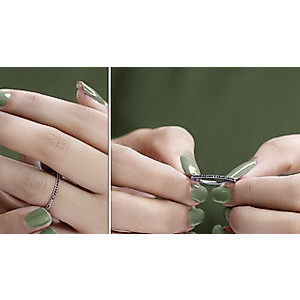 Dazzlingrock Collection 0.08 Carat (ctw) 10k Round Black Diamond Ladies Dainty Anniversary Wedding Band Stackable Ring, White Gold, Size 7