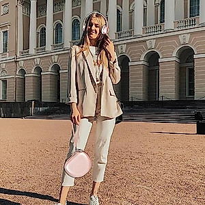 Extra Large Headphone Case Compatible with Beats Solo3/ Solo2/ for Beats Studio3/ for Picun P26/ for Elecder i39/ for Mpow and More Foldable Bluetooth Wireless Headset - Rose Gold