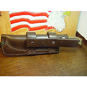 CUSTOM Made Ontario Rat 7 Knife Sheath Made 10 oz. Leather.and The SOG Seal Team Knife.