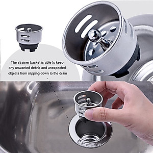 VARNAHOME Junior Duo Bar/Pre Sink Stainless Steel Strainer Assembly W/Basket Strainer