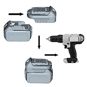 QINIZX Battery Adapter for Bosch to Milwaukee M18 18V Lithium-Ion Cordless Tool, Convert Bosch 18V Lithium Battery BAT609 BAT612 to Milwaukee 18-Volt Lithium Battery Converter
